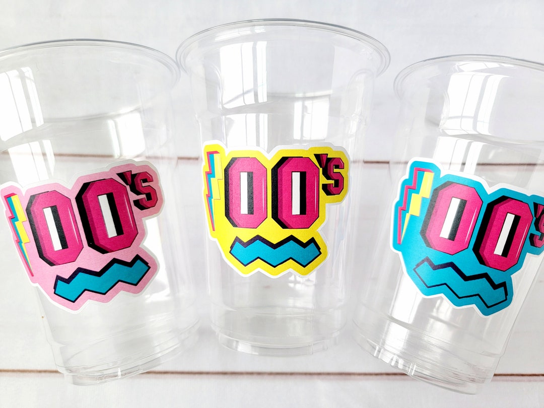 Back to the 2000'S PARTY CUPS 00's Birthday Cups 2000's Party Cups 00's ...