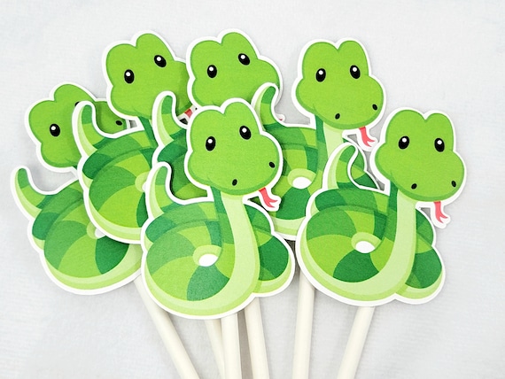 Snake Cupcake Toppers by CraftyCue.com | Catch My Party