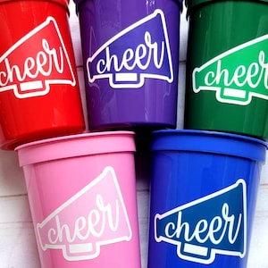 CHEERLEADING PARTY CUPS - Cheer Party Cups Cheerleader Party Cups Cheer ...