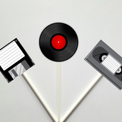 80's Cupcake Toppers 80's Party Decorations - Etsy