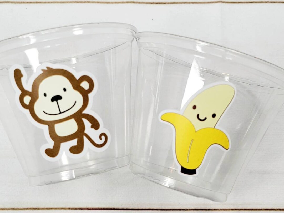 MONKEY PARTY CUPS - Monkey Birthday Cups, Monkey Party Cups Monkey Baby ...