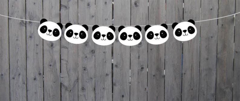 Panda Bear Garland Panda Bear Banner Panda Bear Decorations | Etsy