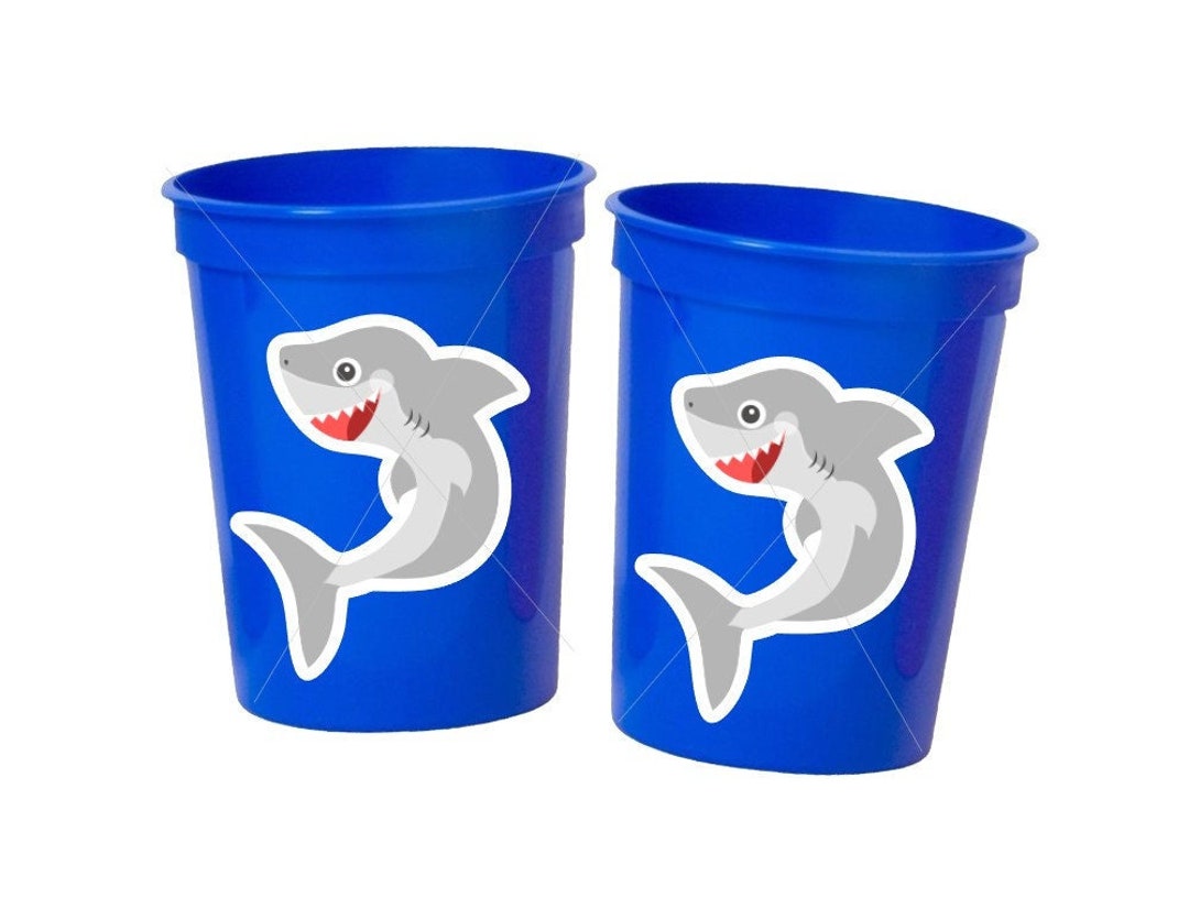 Shark Party Cups Shark Treat Cups Shark Birthday Shark - Etsy