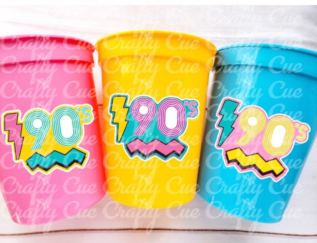 I Love the 90'S PARTY CUPS 90s Birthday Cups 90s Party Cups 90's ...