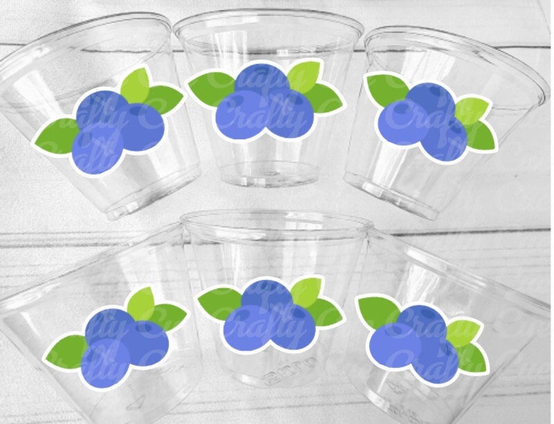 BLUEBERRY PARTY CUPS Blueberry Birthday Cups Blueberry Cups First ...