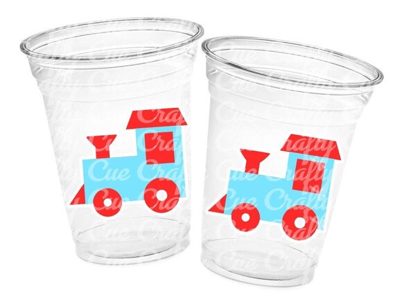 Train Cups, Train Party Favors, Train Birthday Favors, Train Party Cups ...