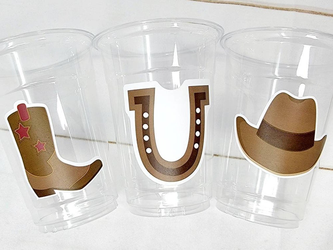 COWBOY PARTY CUPS Cowboy Cups Cowboy Party Decorations - Etsy