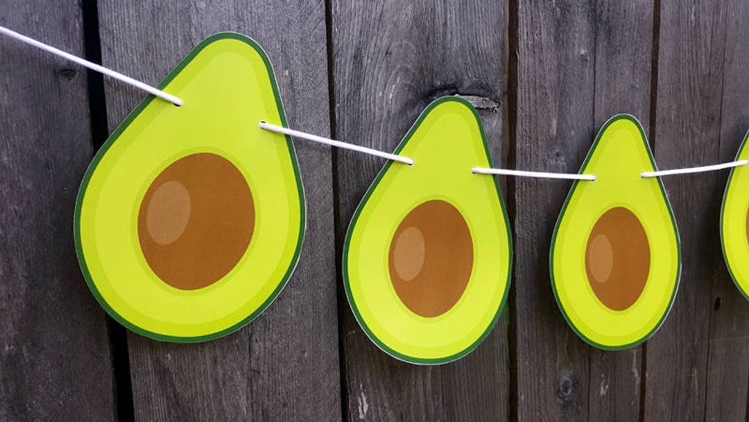 Avocado Garland Avocado Banner Avocado Decorations Avocado - Etsy