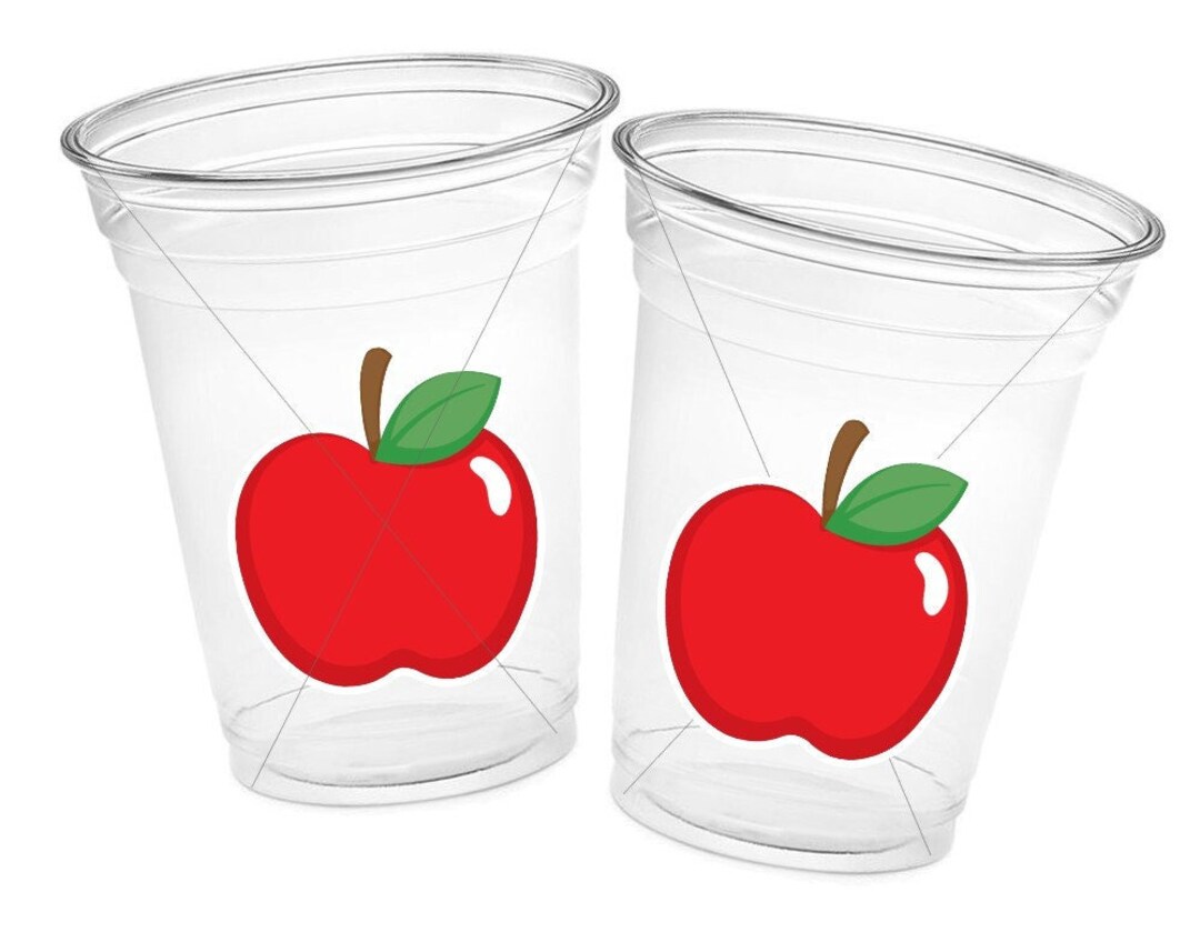 APPLE Cups, Apple, Birthday, Apple Party, Teacher Party, Back to School ...