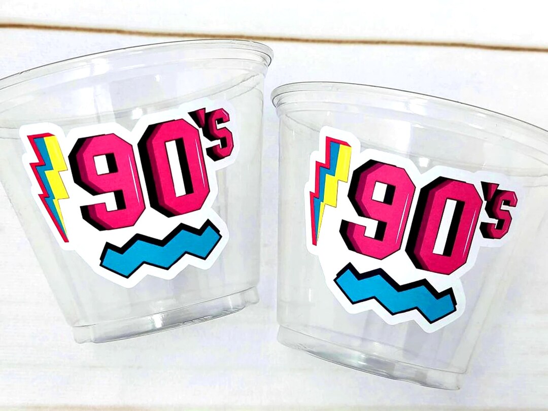 I Love the 90'S PARTY CUPS - 90's Birthday Cups 90's Party Cups 90's ...