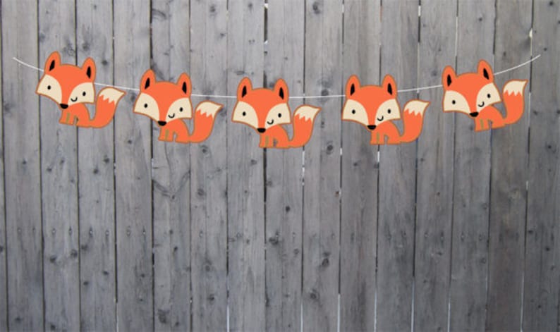 Fox Garland Fox Banner Woodland Banner Woodland Garland - Etsy