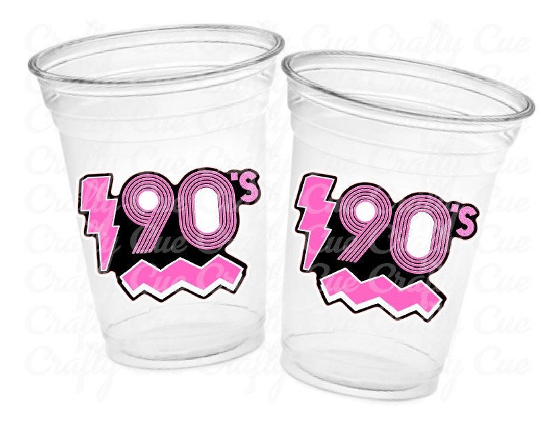 I Love the 90'S PARTY CUPS - 90's Birthday Cups 90's Party Cups 90's ...