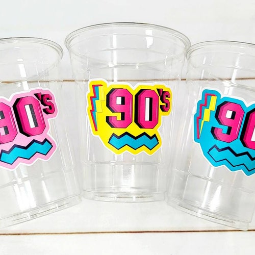 I Love the 90'S PARTY CUPS 90's Birthday Cups - Etsy