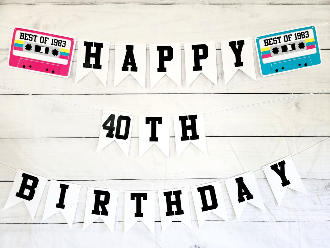 BEST OF 1983 40th Birthday Banner 1983 Banner 1983 Party - Etsy
