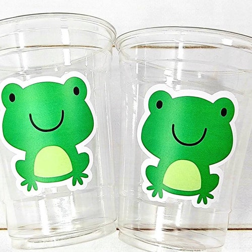 FROG PARTY CUPS Frog Cups Frog Birthday Cup Frog Baby Shower - Etsy