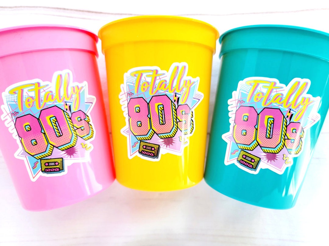 80'S PARTY CUPS - 80's Birthday Cups 80's Party Cups 80's Decorations ...