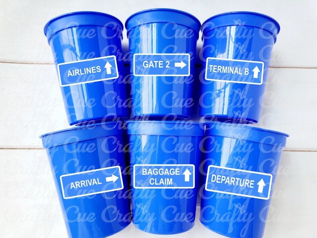 AIRPLANE PARTY CUPS - Airplane Cups Airplane Birthday Cups Airplane ...