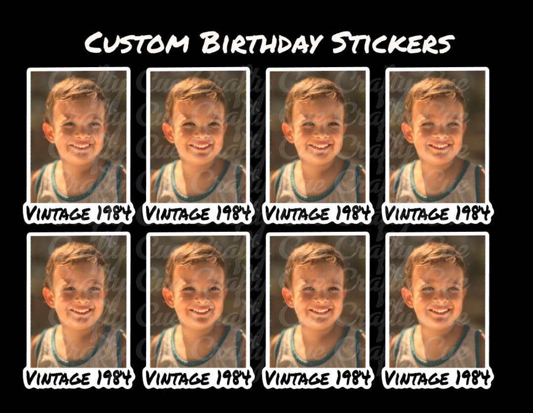 Custom Birthday Stickers, Personalized Stickers, Custom Party Favors ...