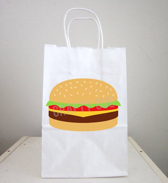 Hamburger Goody Bags, Hamburger Favor Bags, Hamburger Gift Bags ...