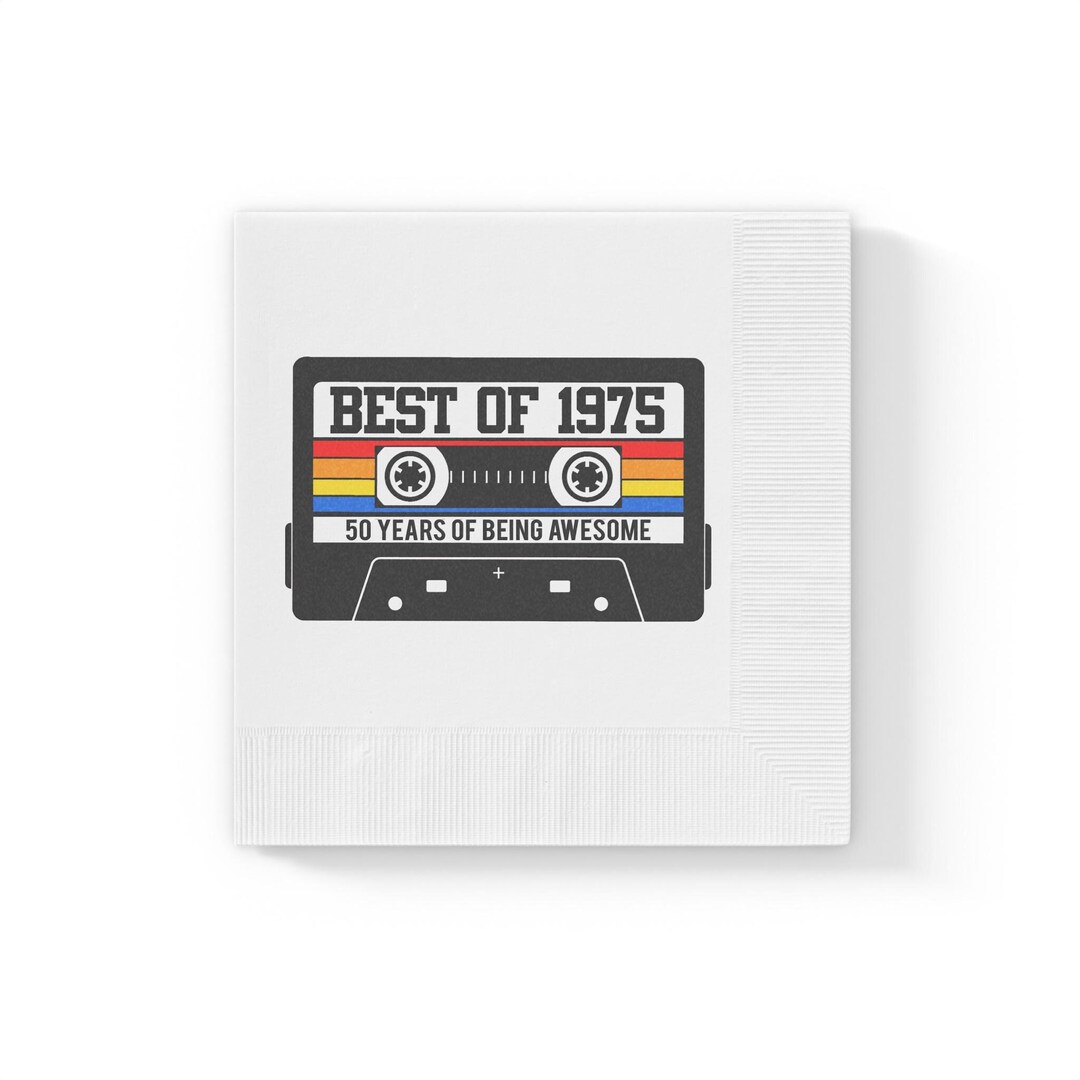 1975 PARTY NAPKINS 1975 Birthday Napkins 1975 Cocktail Napkins 1975 ...