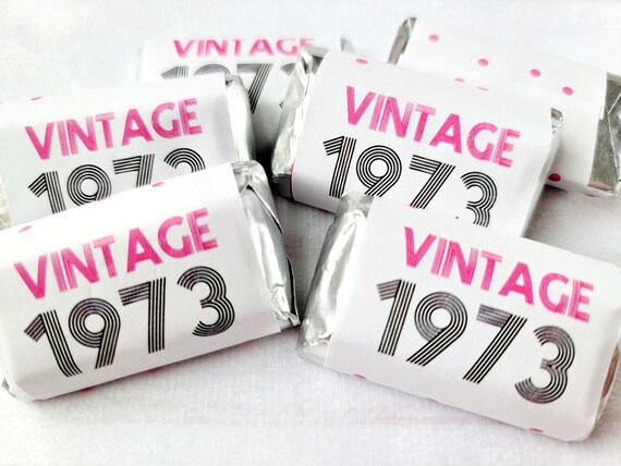 30 - 50th Birthday Stickers Vintage 50th Birthday Stickers for Mini ...