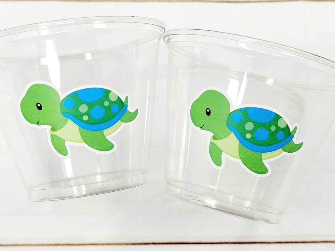 TURTLE PARTY CUPS Turtle Cups Turtle Decorations Turtle - Etsy