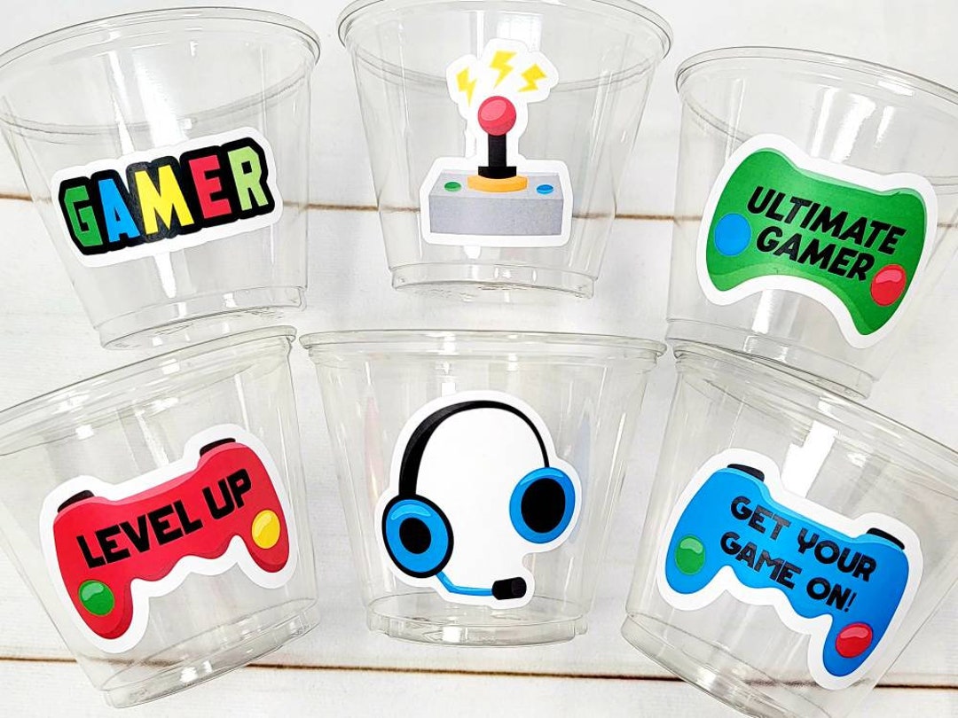 VIDEO GAME PARTY Cups - Video Game Cups Video Game Party Cups Level up ...