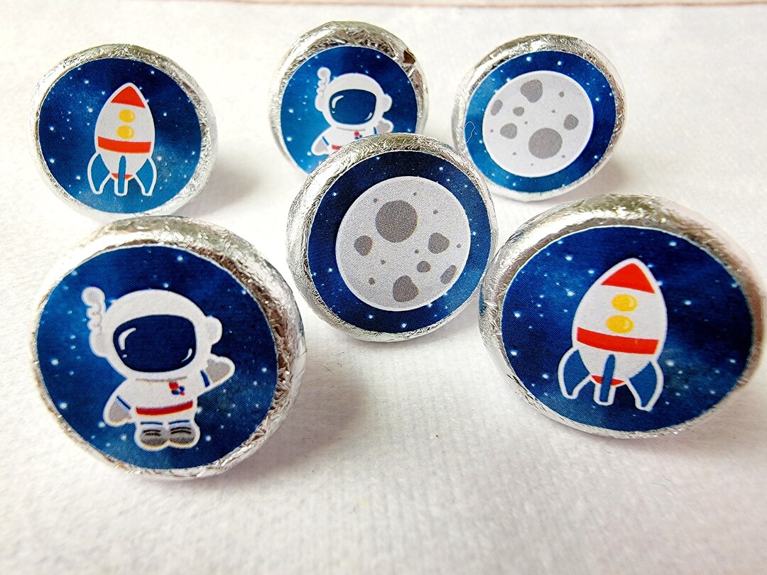 180 - Space Party Stickers Galaxy Party Stickers Space Birthday Candy ...