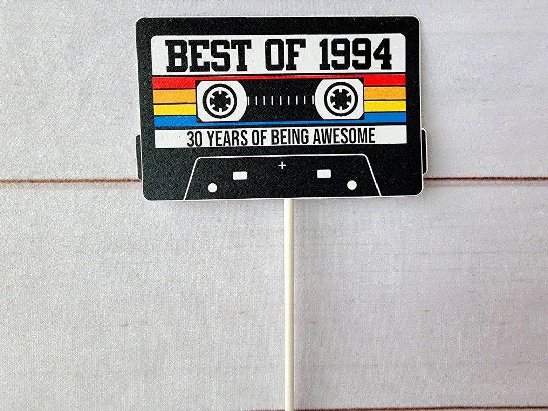 1994 CAKE TOPPER Cassette Tape Cake Topper Best of 1994 Cake Topper ...