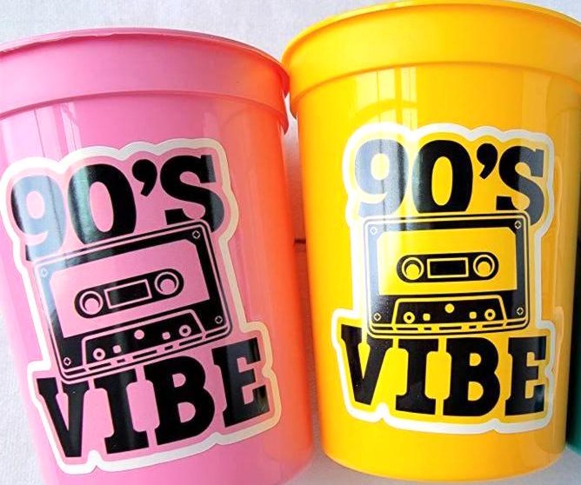 I Love the 90'S PARTY CUPS - 90s Birthday Cups 90s Party Cups 90's ...