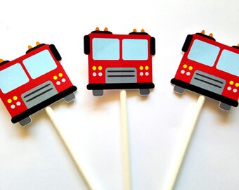 Ambulance Cupcake Toppers Ambulance Cupcake Picks Cupcake | Etsy