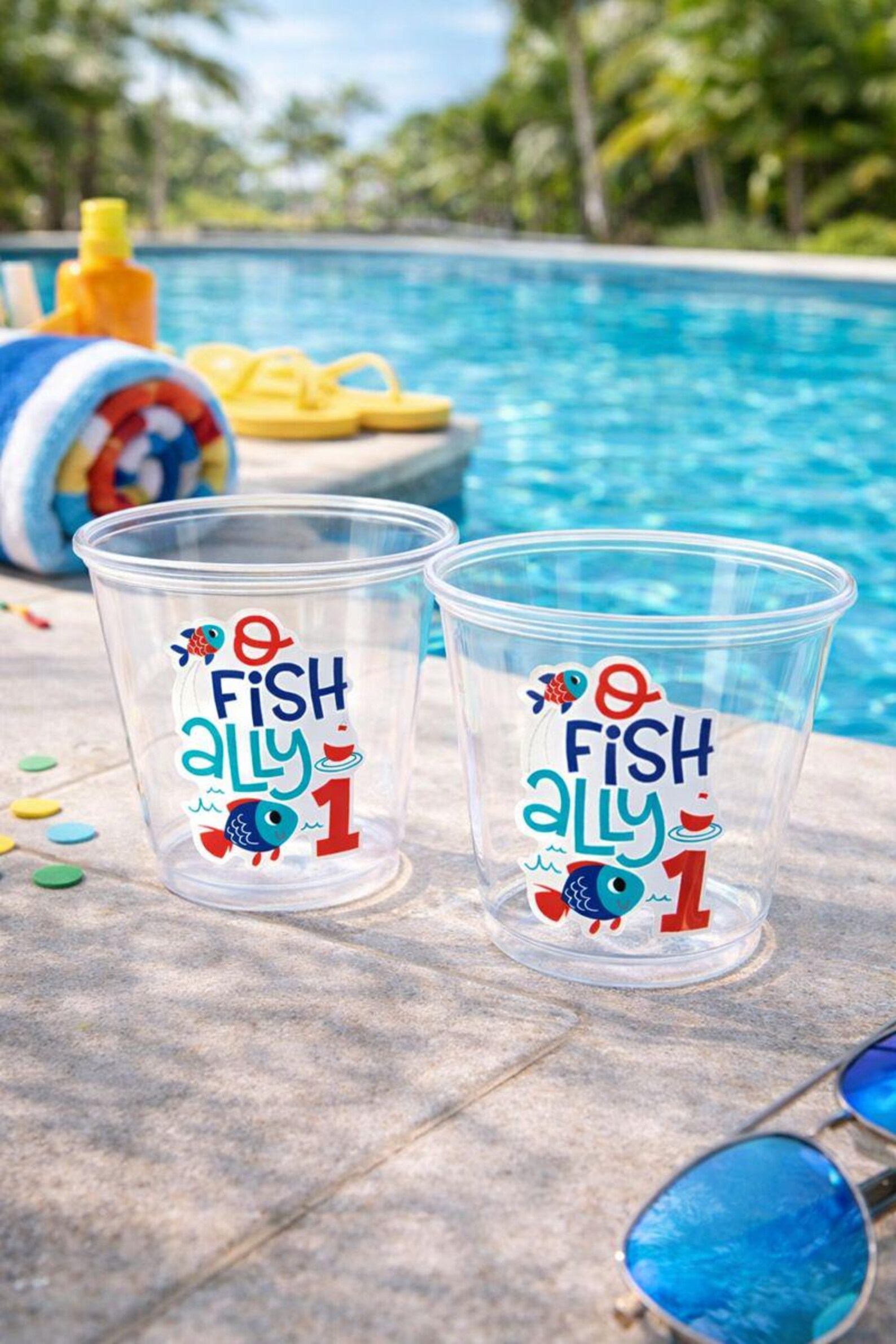FISHING PARTY CUPS O-fish-ally Fishing Birthday Fishing First Birthday ...