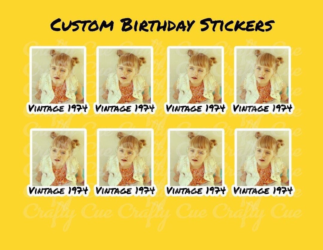 Custom Birthday Stickers, Personalized Stickers, Custom Party Favors ...