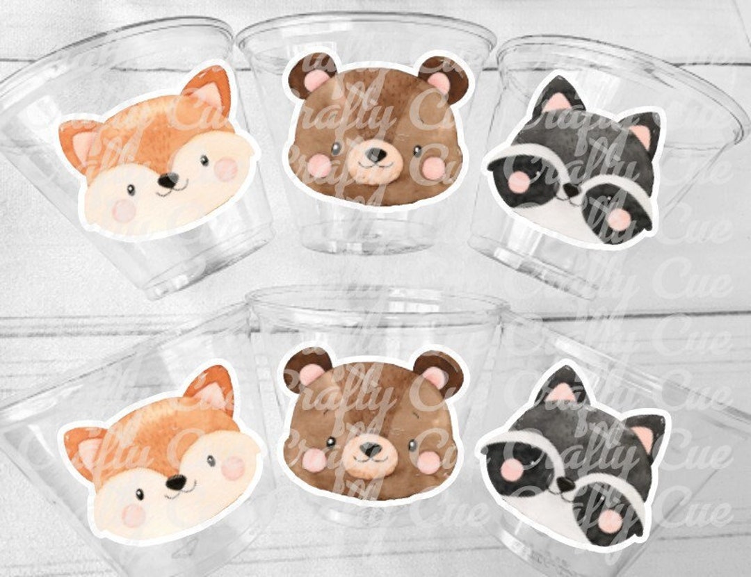 WOODLAND PARTY CUPS Woodland Cups Woodland Animals Woodland Decorations ...