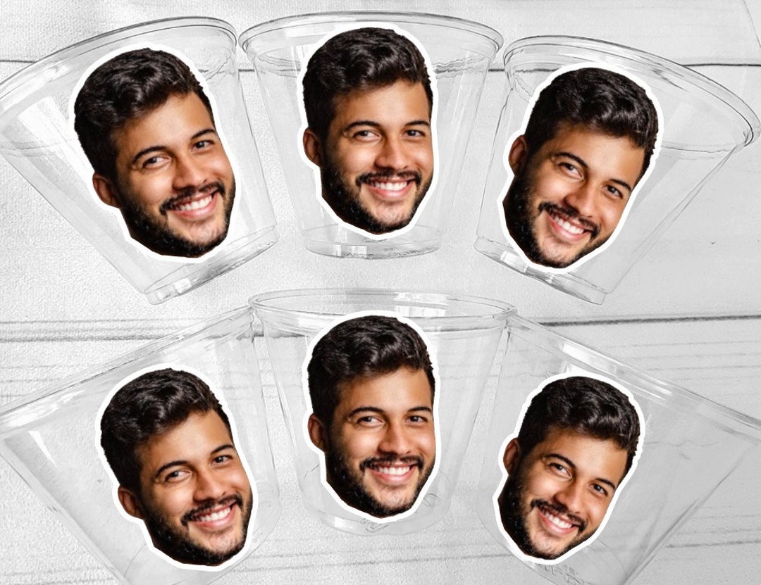 Groom Face Plastic Cups, Groom Face Cups, Groom Face Bachelorette Party ...