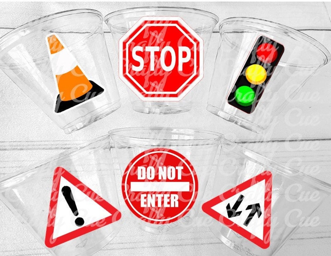 STOP SIGN CUPS - Traffic Light Cups Traffic Sign Cups Transportation ...