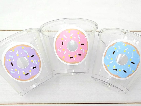 DONUT PARTY CUPS Donut Birthday Party Donut Grow up Donut | Etsy