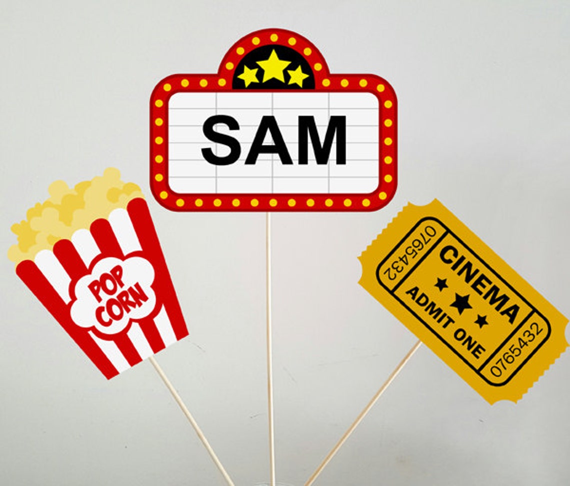 Movie Party Garland Movie Party Banner Popcorn Banner - Etsy