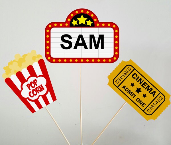 Movie Party Garland Movie Party Banner Popcorn Banner - Etsy