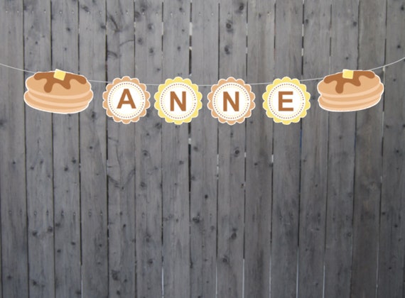 Pancake Banner Pancakes and Pajamas - Etsy