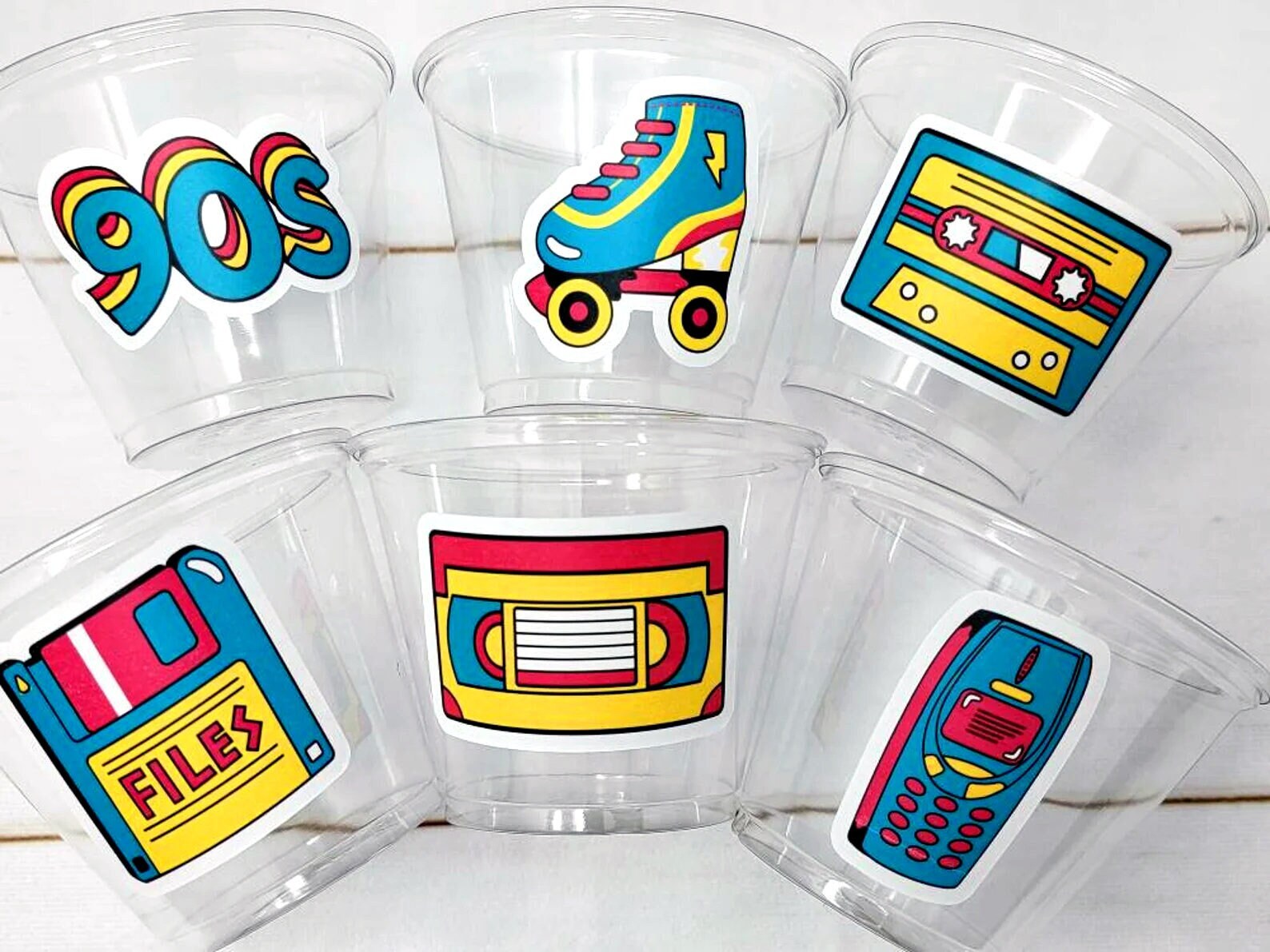I Love the 90'S PARTY CUPS 90's Birthday Cups | Etsy