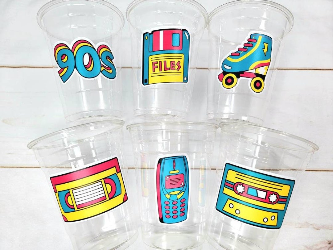 I Love the 90'S PARTY CUPS - 90's Birthday Cups 90's Party Cups 90's ...