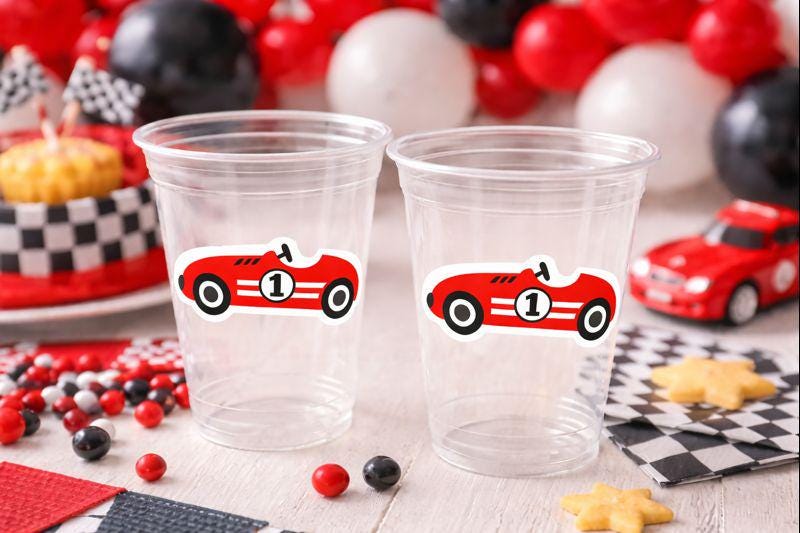 RACING PARTY CUPS - Race Car Cups Racing Birthday Cups Racing Birthday ...