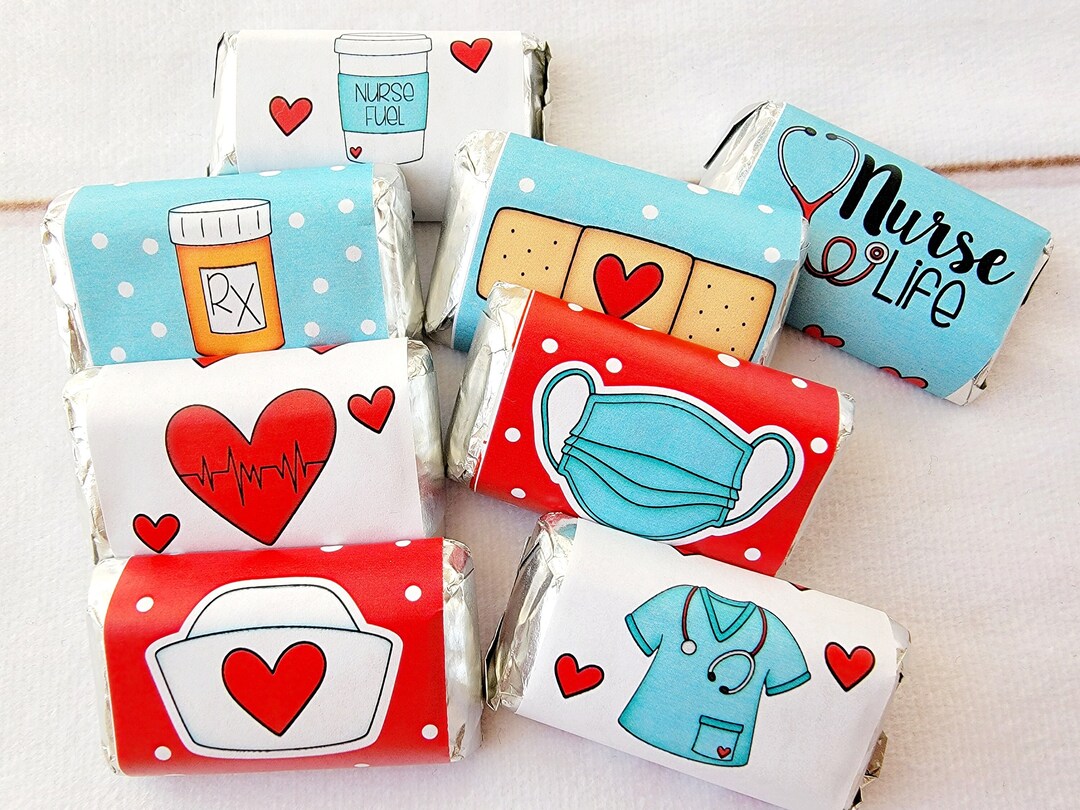 30 - NURSE PARTY FAVOR Stickers for Candy Nurse Stickers Nurse ...