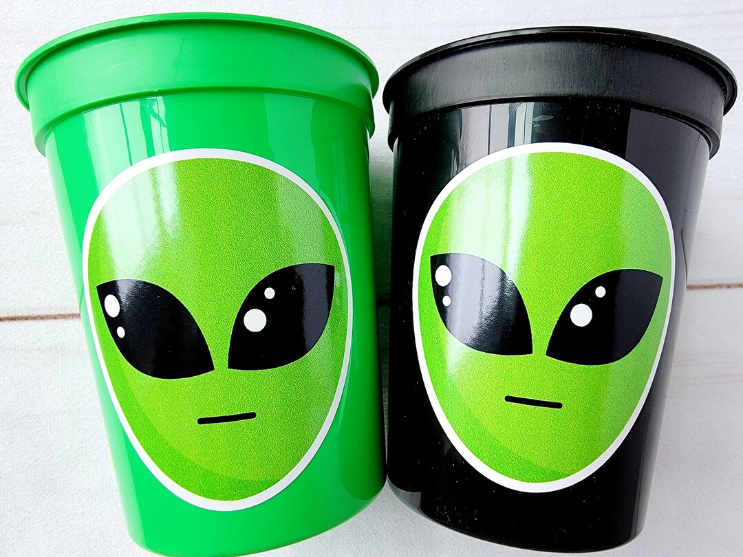 ALIEN PARTY CUPS -alien Cups Alien Birthday Alien Party Alien Party ...
