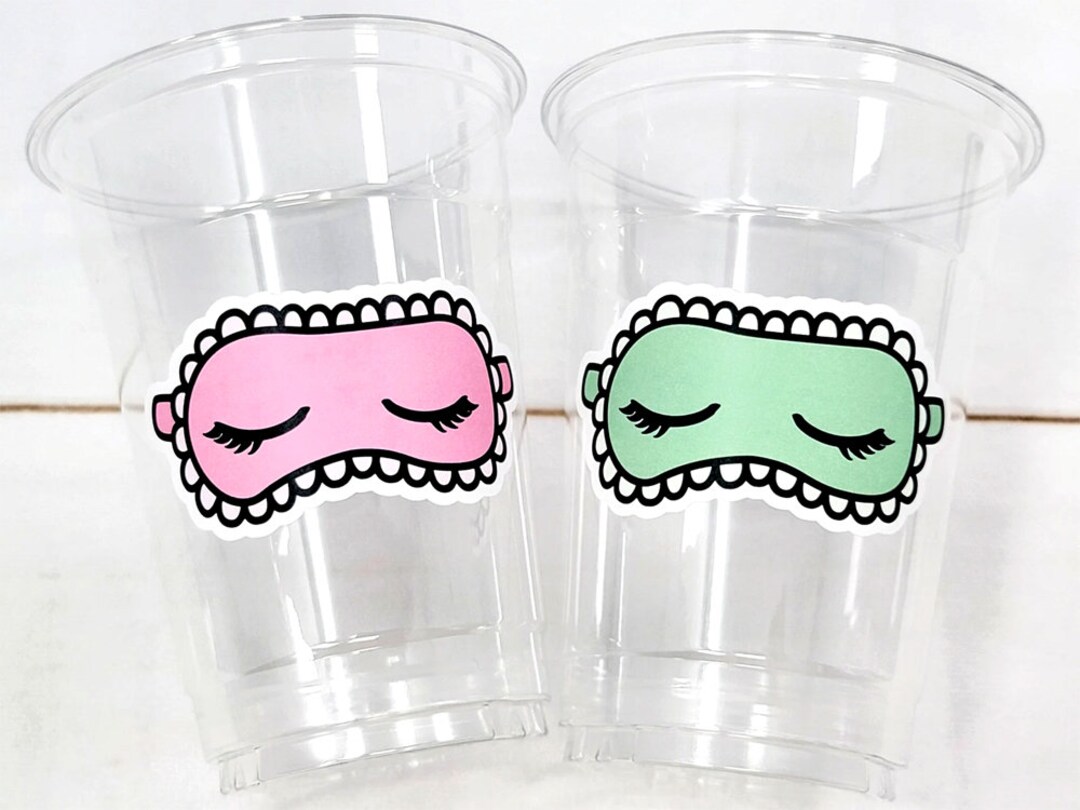 SLUMBER PARTY CUPS - Sleepover Party Cups Pajama Party Cups Sleeping ...