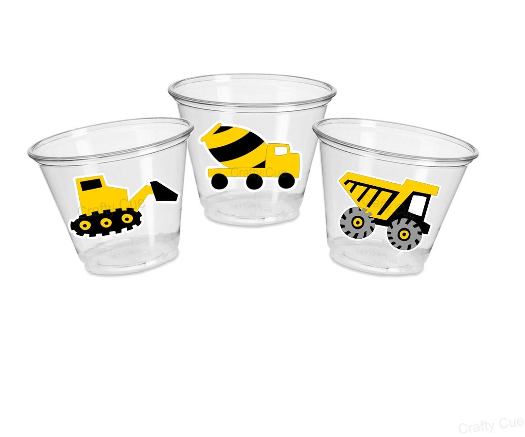 CONSTRUCTION PARTY CUPS - Construction Truck Cups Construction Birthday ...