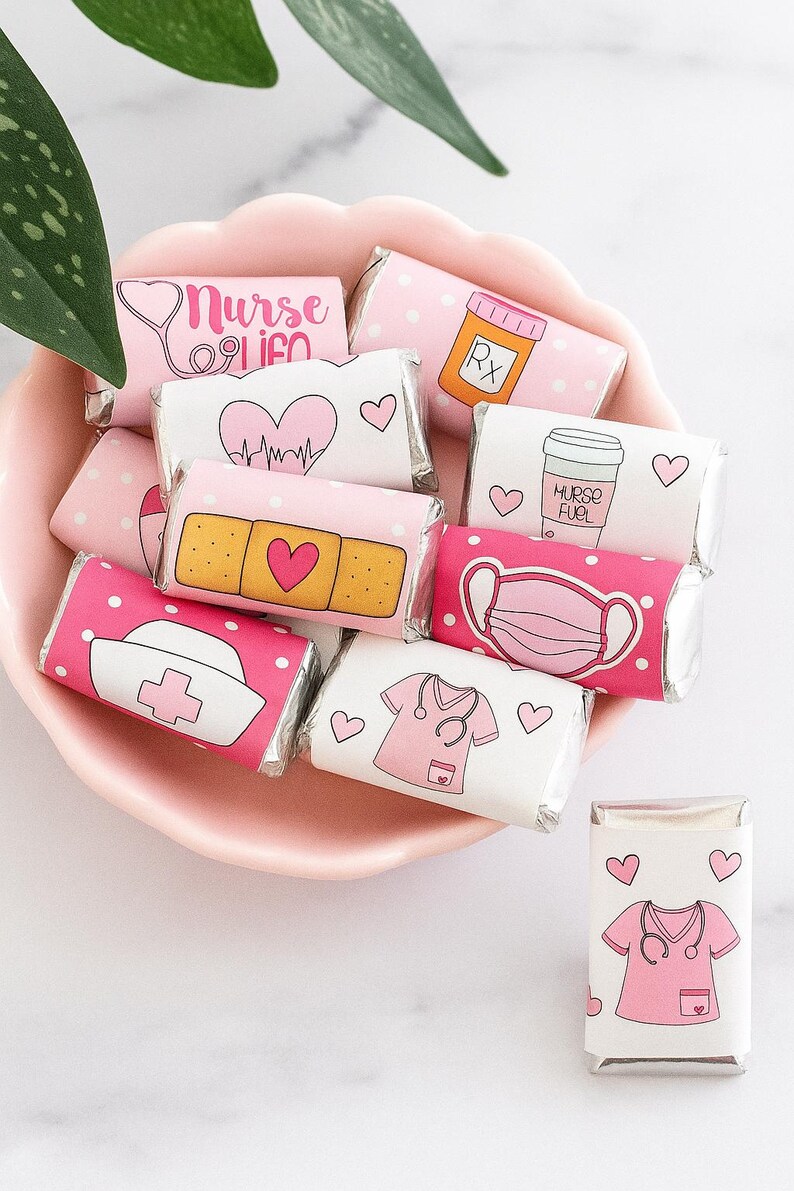 30 - NURSE PARTY FAVOR Stickers for Candy Nurse Stickers Nurse ...