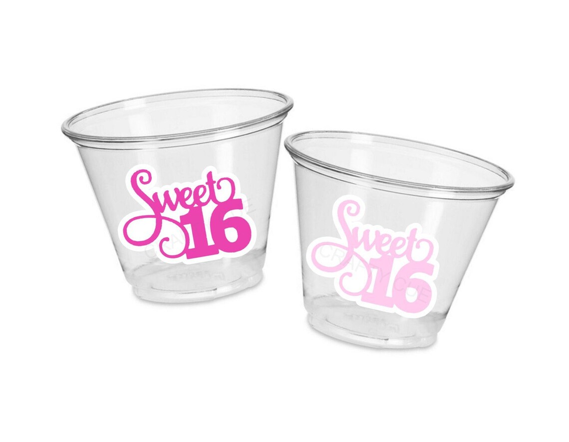 SWEET 16 PARTY Cups Sweet Sixteen Party Cups Sweet 16 Party - Etsy