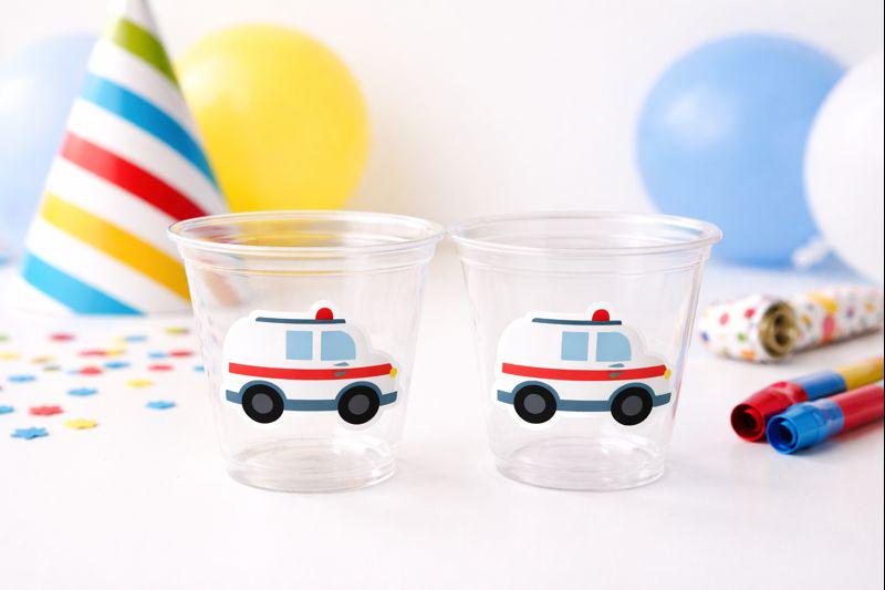 AMBULANCE PARTY CUPS - Emergency Vehicles Birthday Party Decorations ...
